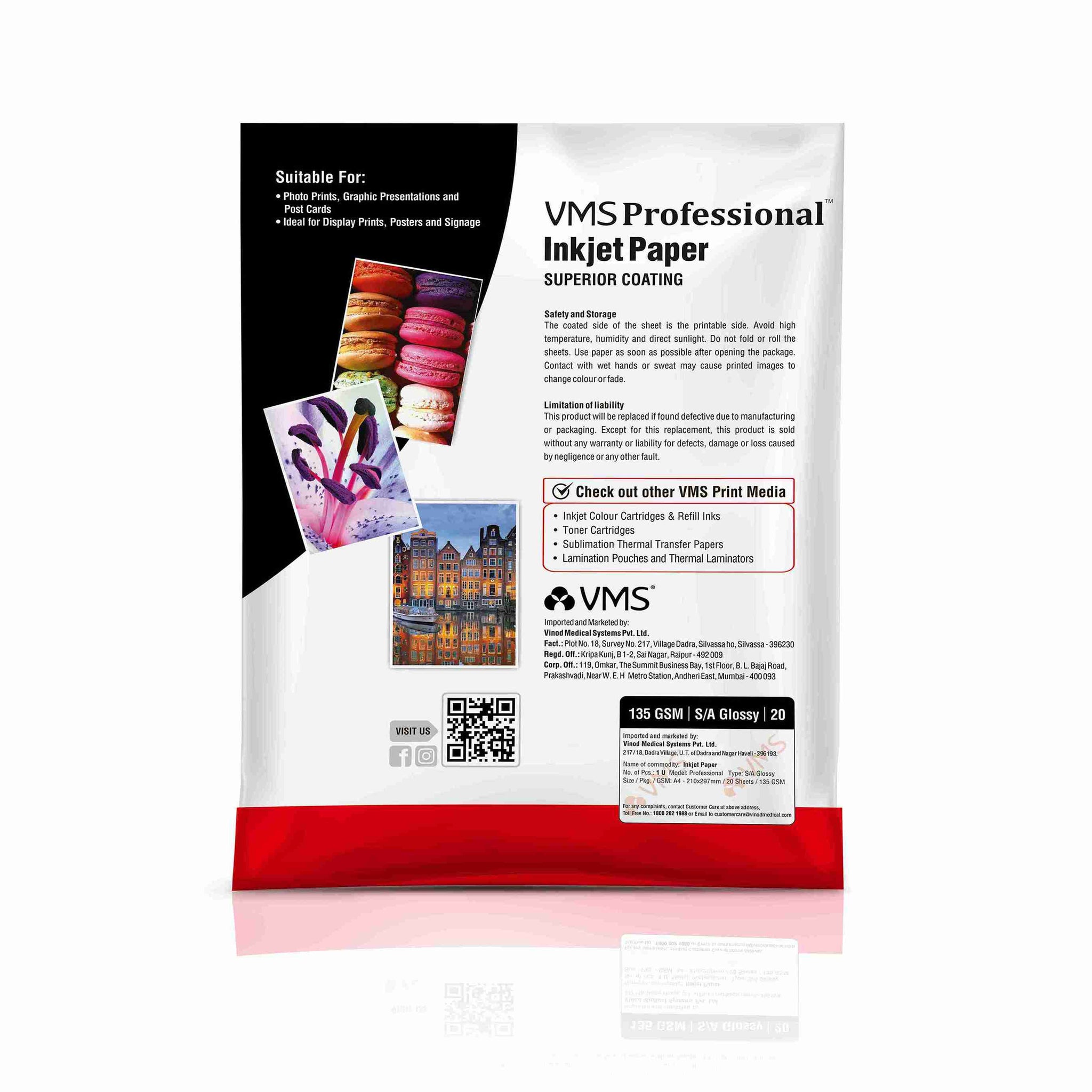 Elevate Your Creations with VMS Professional 135 GSM A4 Self Adhesive ...