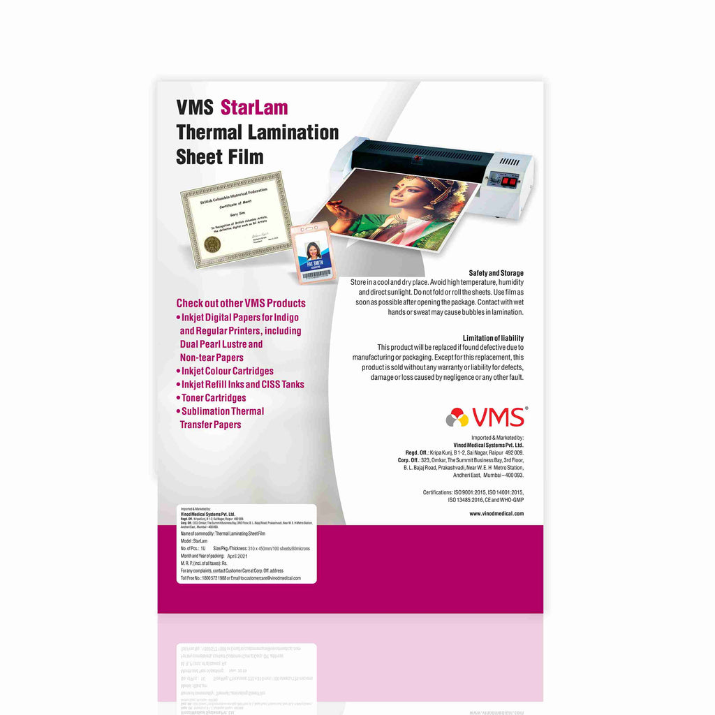 Elevate Document Protection with VMS StarLam 80Mic Laminating Pouches ...