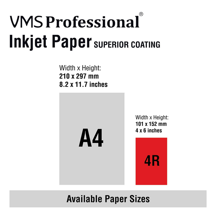 Elevate Your Prints with VMS Professional 210 GSM A4 High Gloss Photo ...